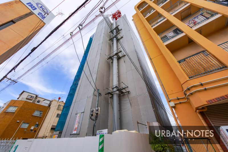 【野田】阪神住建 アルグラッド福島SOUTHの建設状況 2022年12月 | URBAN NOTES -トシノヲト-